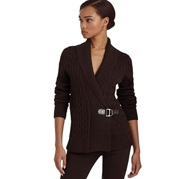 Lauren Ralph Lauren | Sweaters | Lauren Ralph Lauren Cable Knit Belted Sweater Nwt 9 | Poshmark